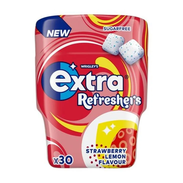 WRIGLEYS EXTRA REFRESHERS STRAWBERRY LEMON FLAVOR GUMS 30’S 67G