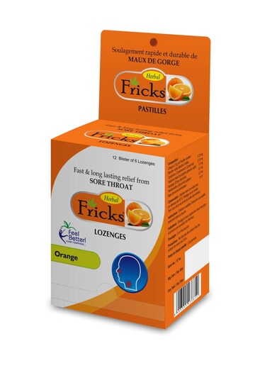 Fricks Orange Lozenges 72's